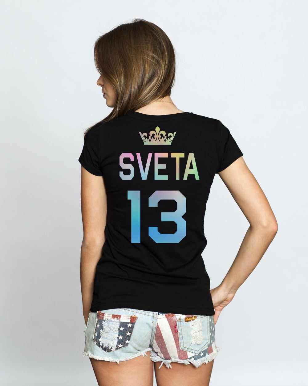 Футболка женская SVETA 13, корона (любое имя и номер) 7209616 купить в ...